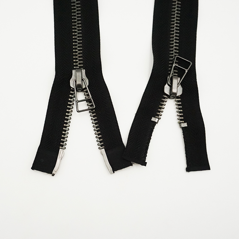 Custom double side two way zippers