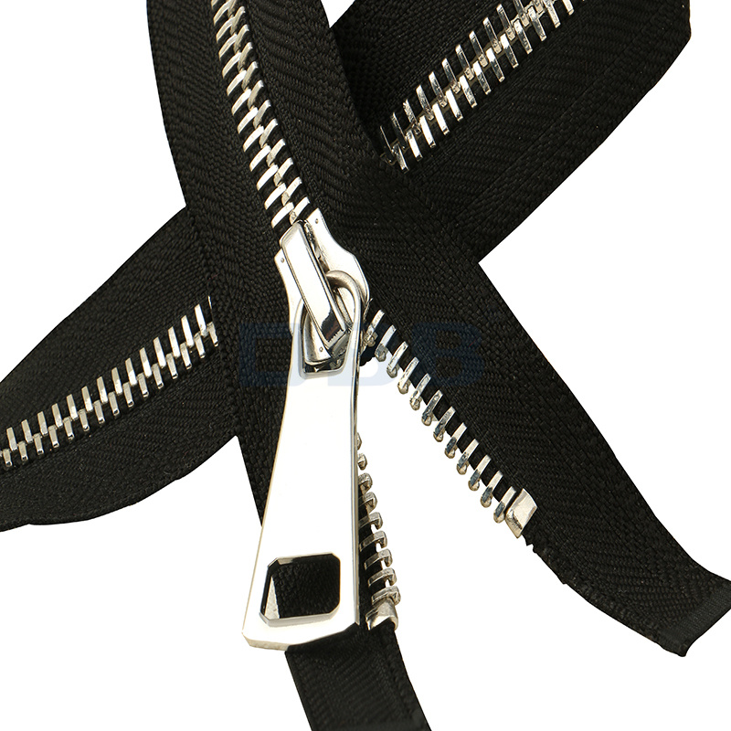 Customized size two way separator zipper for clothes