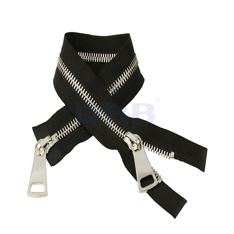 Customized size two way separator zipper for clothes